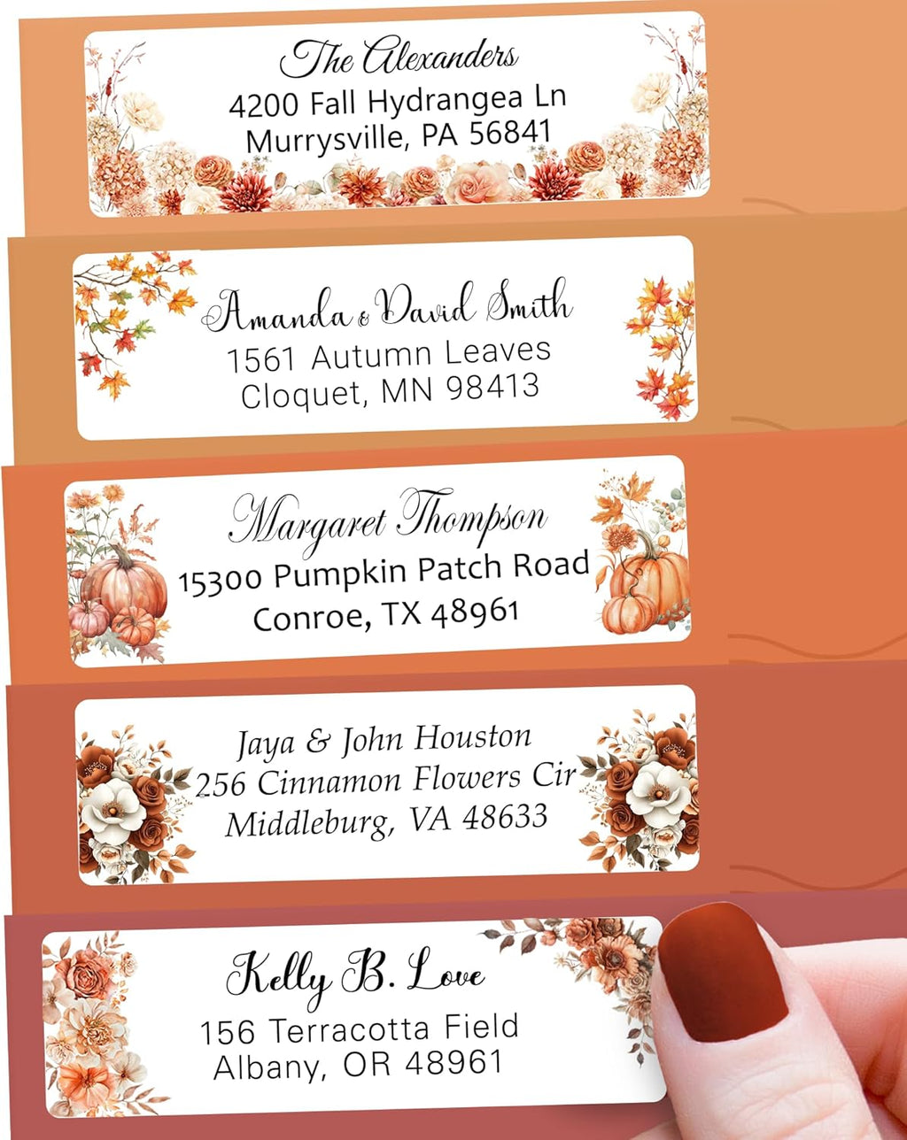 Personalized Return Address Labels Fall - Auburn, Autumn, Hydrangea, P ...