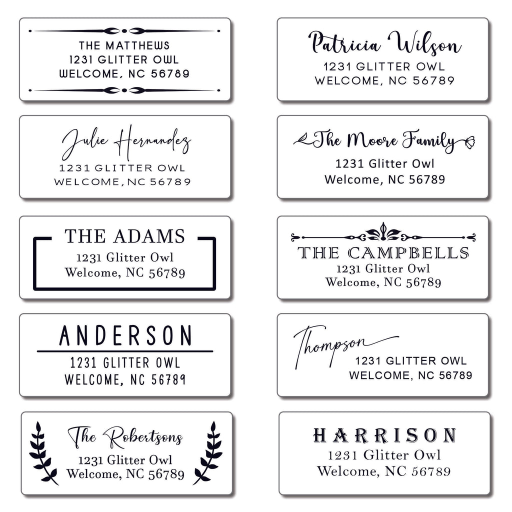 Personalized Return Address Labels Stickers - 10 Designs to Choose Fro ...