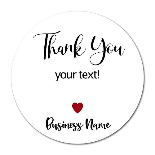 Personalized Thank You Stickers - 1.5 in Round Thank You – Glitter Owl
